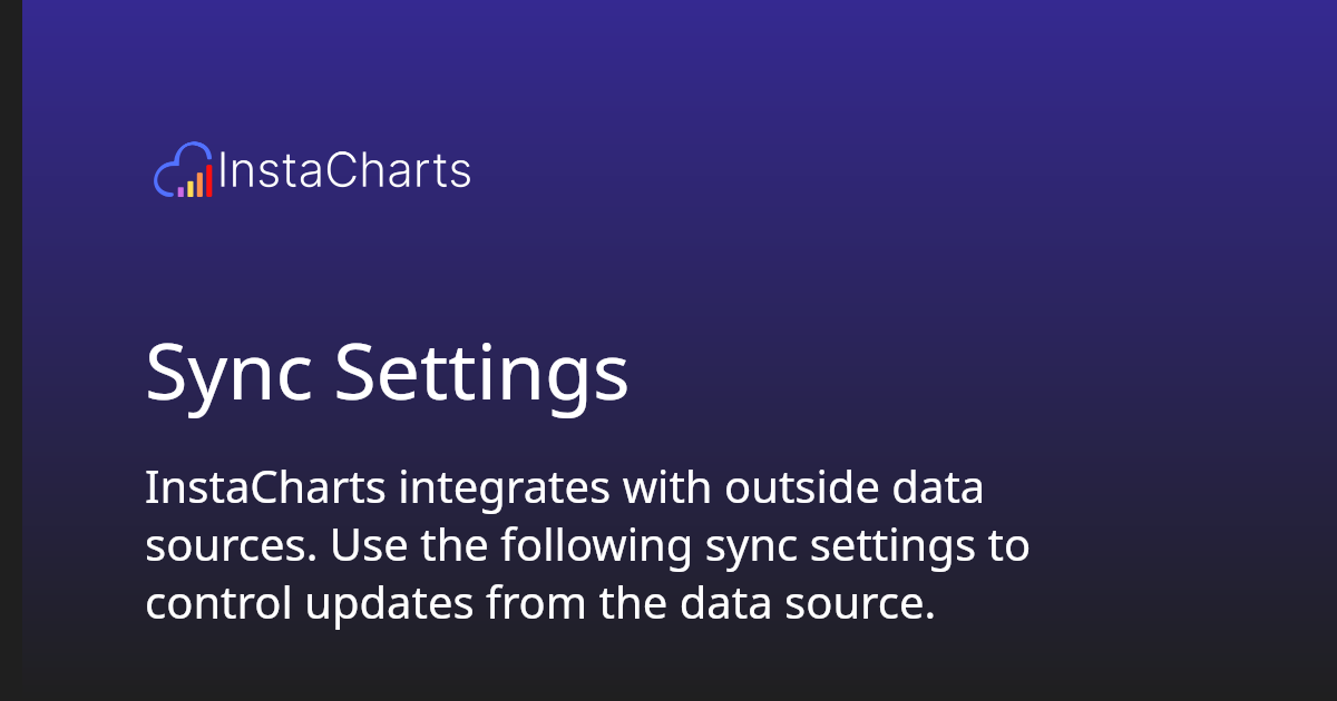 Sync Settings | InstaCharts